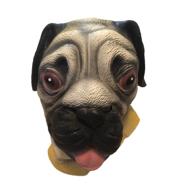 No brand / Not sure | Costumes | Face Funny Pug Animal Head Mask For ...